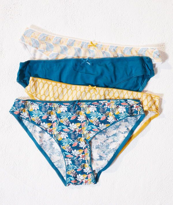 INES Pack of 4 printed briefs