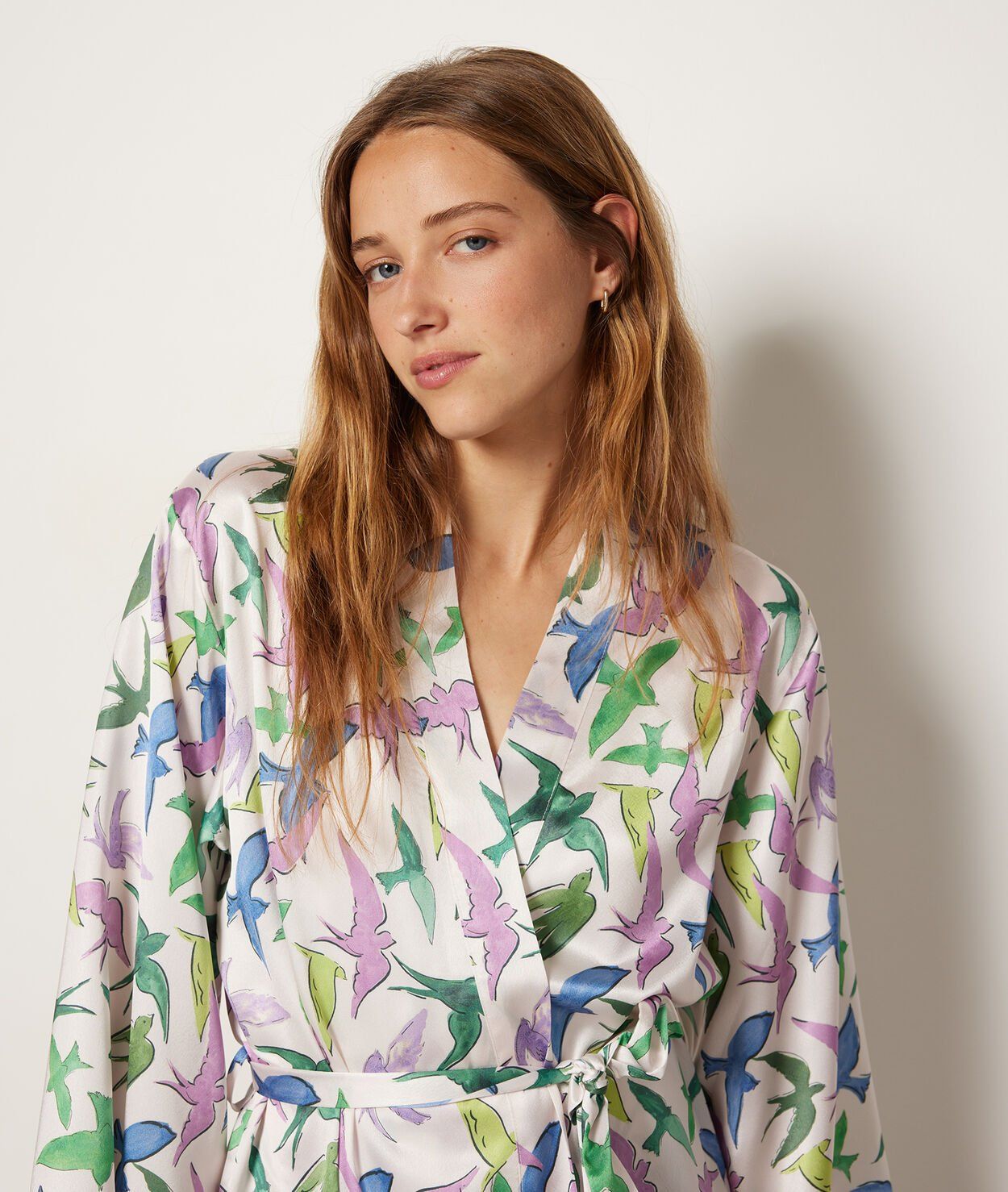JANNABird-patterned robe 6547490